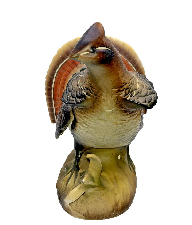 Lefton RUFFED GROUSE Porcelain Bird Figurine Figure Planter Vintage | eBay