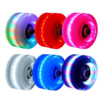 Roller Skate Wheels Flashing LED Light Up Skateboard Wheels | eBay UK