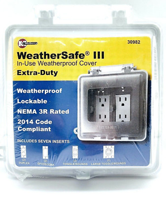 Mulberry 30982 Polycarbonate 2-Gang Extra-Duty In-Use Receptacle Cover ...