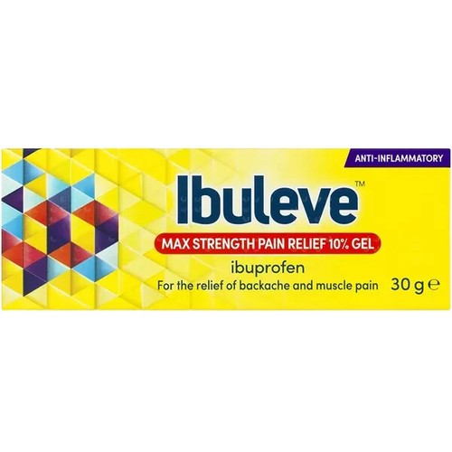 Ibuleve Max Strength Pain Relief 10 % Gel - 30g - Gets Absorbed Fast ...