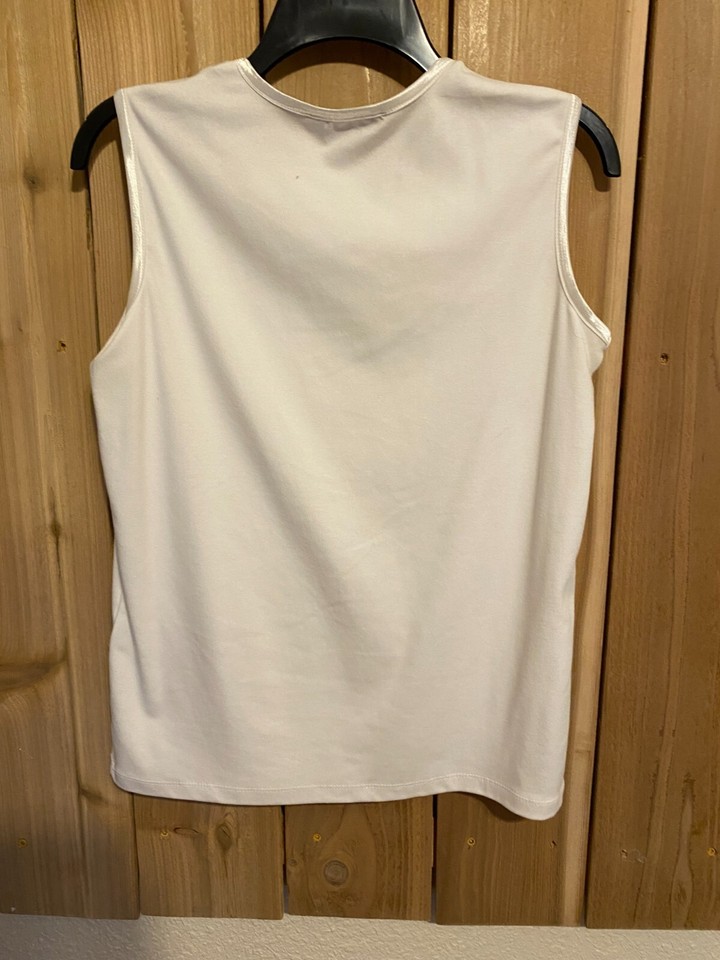 Allison Daley White Sleeveless Top Size M NWOT | eBay