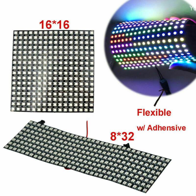 WS2812B LED Flexible Panel Matrix Screen 5050 RGB Addressabl e 64 256 ...