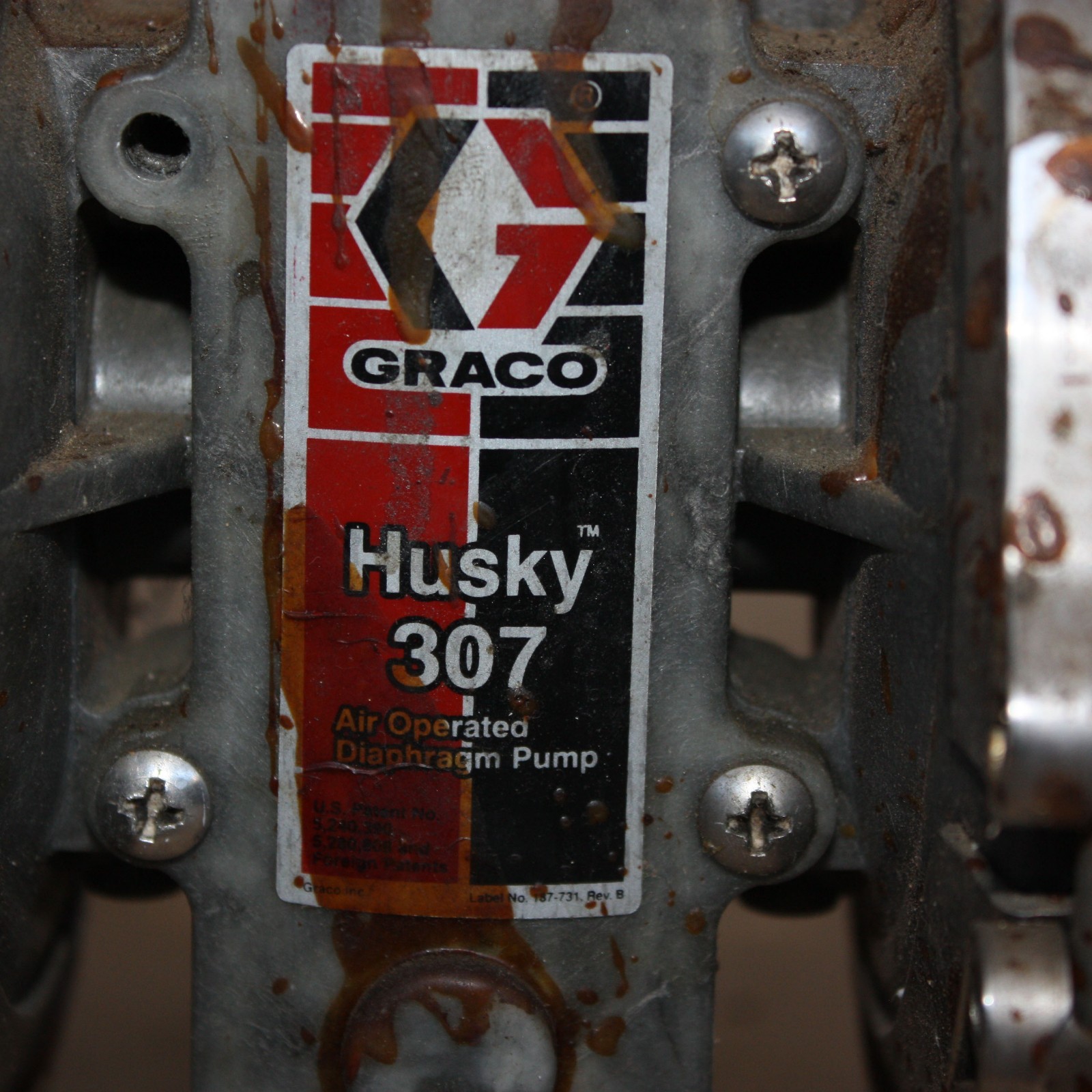 GRACO HUSKY 307 Air Operated Diaphragm Pump Pneumatic Paint glue D31211 ...