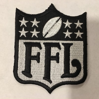 BLACK & WHITE Fantasy Football FFL Patch for Jersey Trophy Champion ...