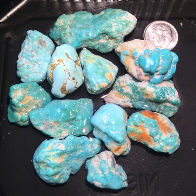 ~X - 70 Vintage USA Nevada Fox Mine Turquoise Rough - Natural, hard ...