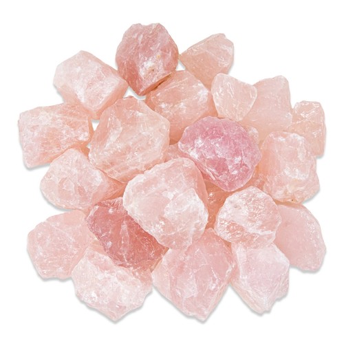 Rough Rose Quartz Crystals Bulk, Heart Chakra Raw Stones for Tumbling ...