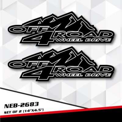 4X4 OFFROAD DECALS STICKERS 4WD For FORD CHEVY DODGE TOYOTA GMC CANYON ...