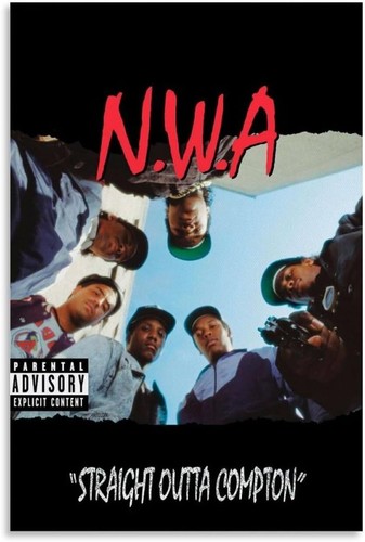 NWA Poster Straight Outta Compton Album Cover Poster for Art Wall Decor ...