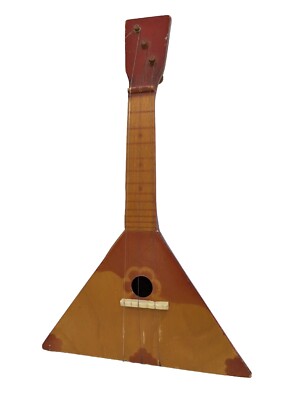 Vintage Russian Wooden Balalaika Guitar 3 String Instrument As Is 12.5 ...