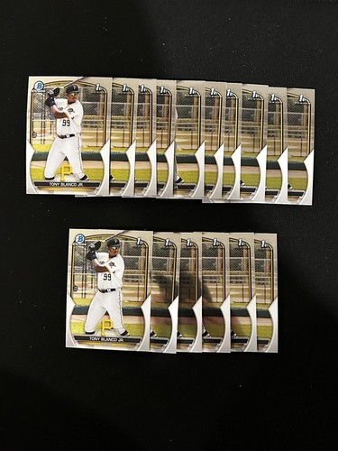 (16) 2023 Bowman Prospect Chrome Tony Blanco Jr 1st Bowman Pirates Lot ...