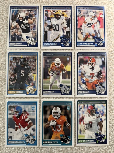 2025 Score Rookie Lot (9) Tyler Warren, Nick Emmanwori, Kalel Mullings ...