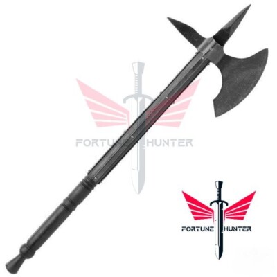 Hand Forged High Carbon Steel Viking Medieval Axe Orleans Battle Axe W ...