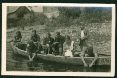 Judaica Latvia Old Small Photo Summer Camp Netzach Hasomer Hazair 1933 ...