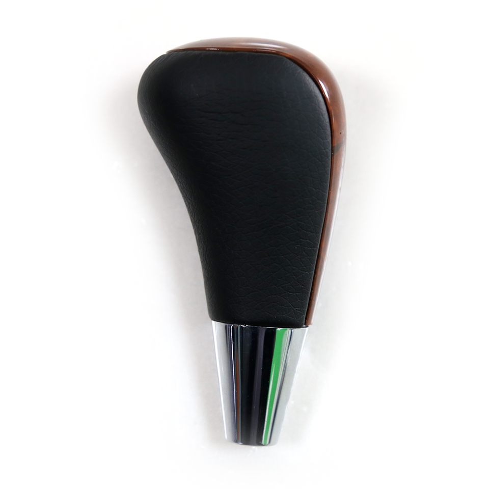 Black Leather Walnut Wood Gear Shift Knob Stick Shifter Lever For ...