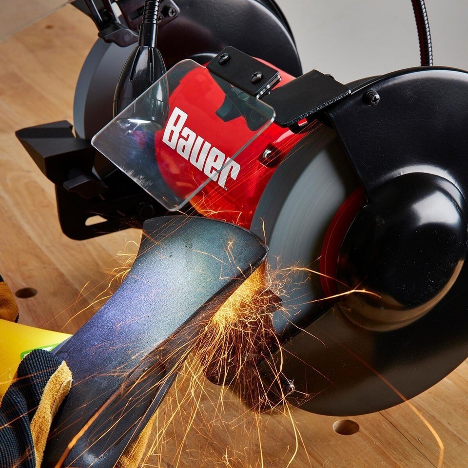 BAUER 8 in. Bench Grinder with LED Light | eBay