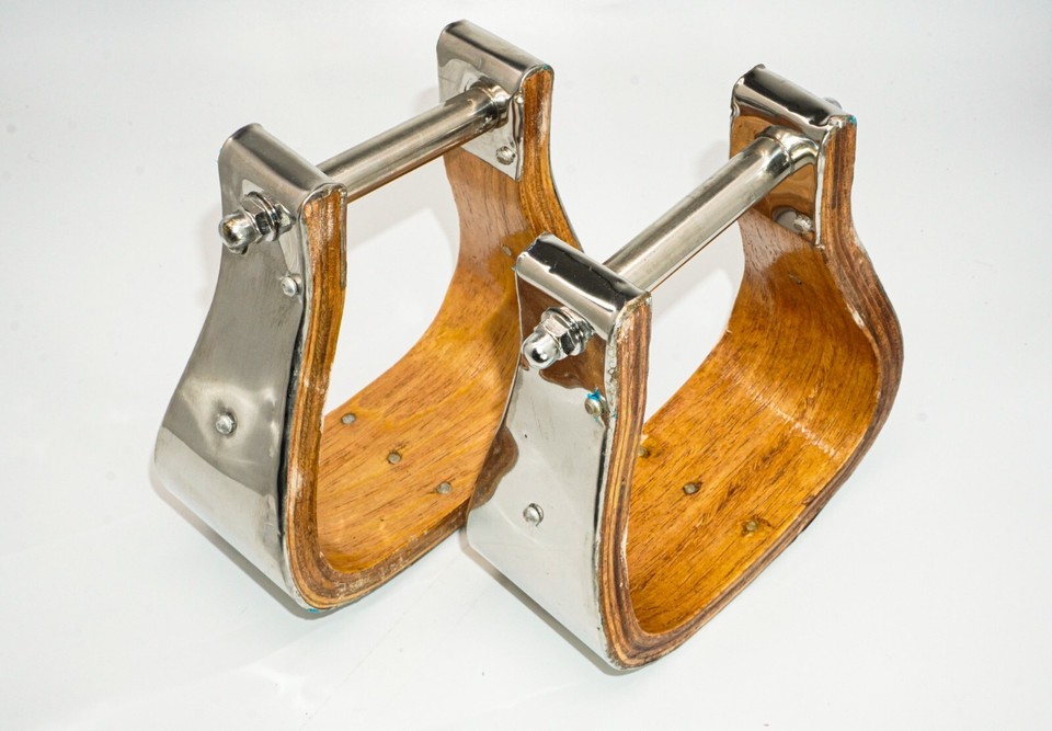 Western Stirrup| Bell Stirrup| Wooden Stirrup| Stainless Steel Cover ...
