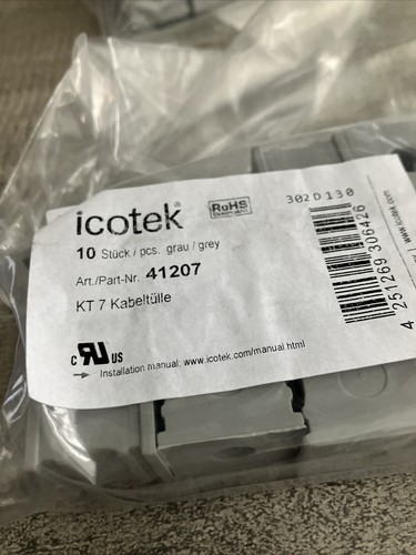 Pack of 10 - Icotek 41207 Grey Insert, KT 7, | eBay
