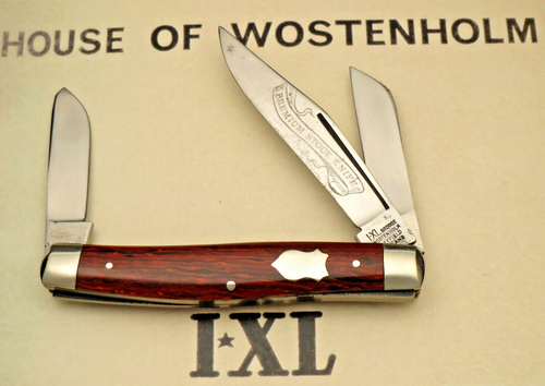 Vintage IXL George Wostenholm Sheffield Premium Stock Knife Red & Black ...
