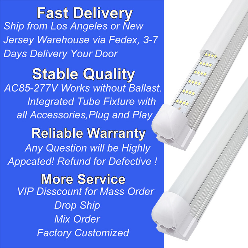 25 Pack T8 Led Tube Lights 8Ft 144W 6500K Daylight Led Shop Light ...