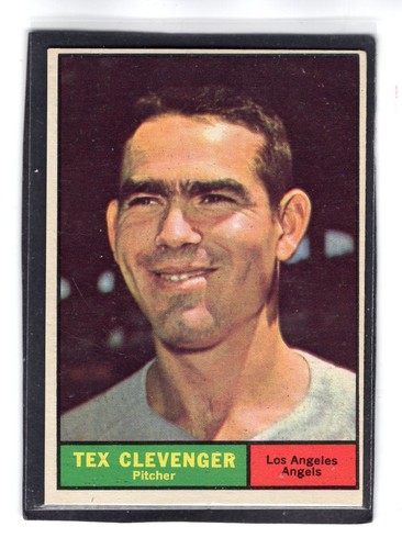 1961 TEX CLEVENGER- Topps Baseball Card # 291 - Los Angeles Angels ...
