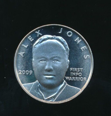 2009 ALEX JONES Troy 1 oz .999 Silver Coin Info Warrior very rare very ...