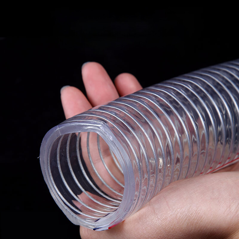 ID 10-60mm Heavy Duty Braided Steel Wire Reinforced Clear Flexible PVC ...