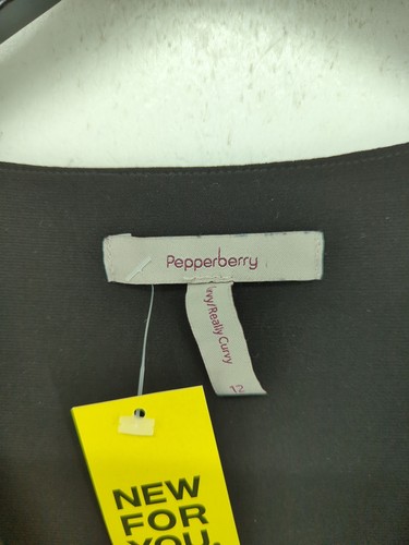 Pepperberry Women's Midi Dress UK 12 Black Polyester with Elastane A ...