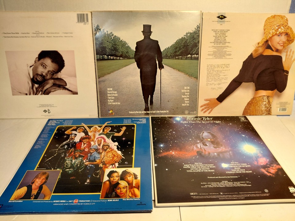 5 x LPs job lot 1980s Pop Rock Elton Kylie Bonnie Tyler VG- EX Bundle ...