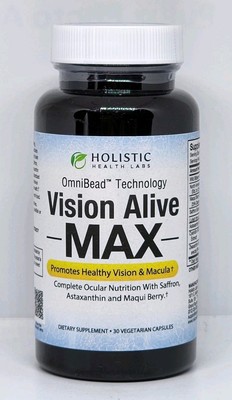 Holistic Health Labs Vision Alive MAX 30 Vegetarian Capsules New Exp ...