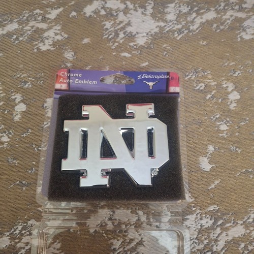 Notre Dame Fighting Irish Chrome Auto Emblem ND Elektroplate Car Self ...