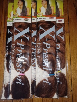 10 Packs Xpression Braiding Hair Color 6, 100% Kanekalon | eBay