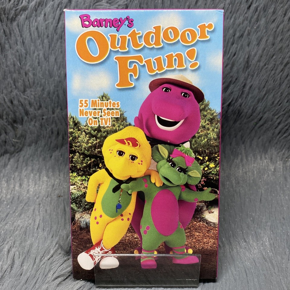 Barney's Outdoor Fun! VHS 2003 Video Tape Sing-Along Songs Cartoon Rare ...