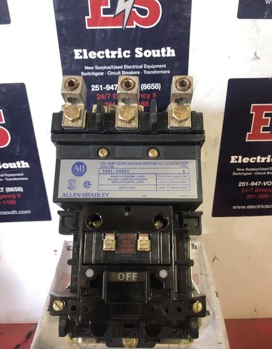 Allen Bradley Lighting Contactor 500L-DOD93 100 Amp 120 Volt Coil | eBay