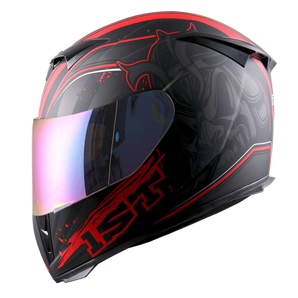 New 1Storm Adult Motorcycle Full Face Helmet Skull King + One Extra ...