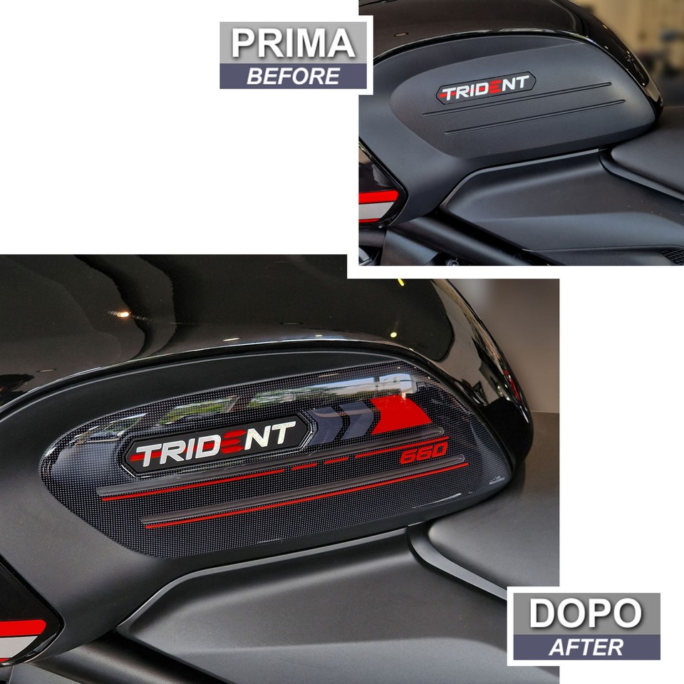 Stickers 3D Guards Side Tank Compatible Triumph Trident 660 2023 | eBay