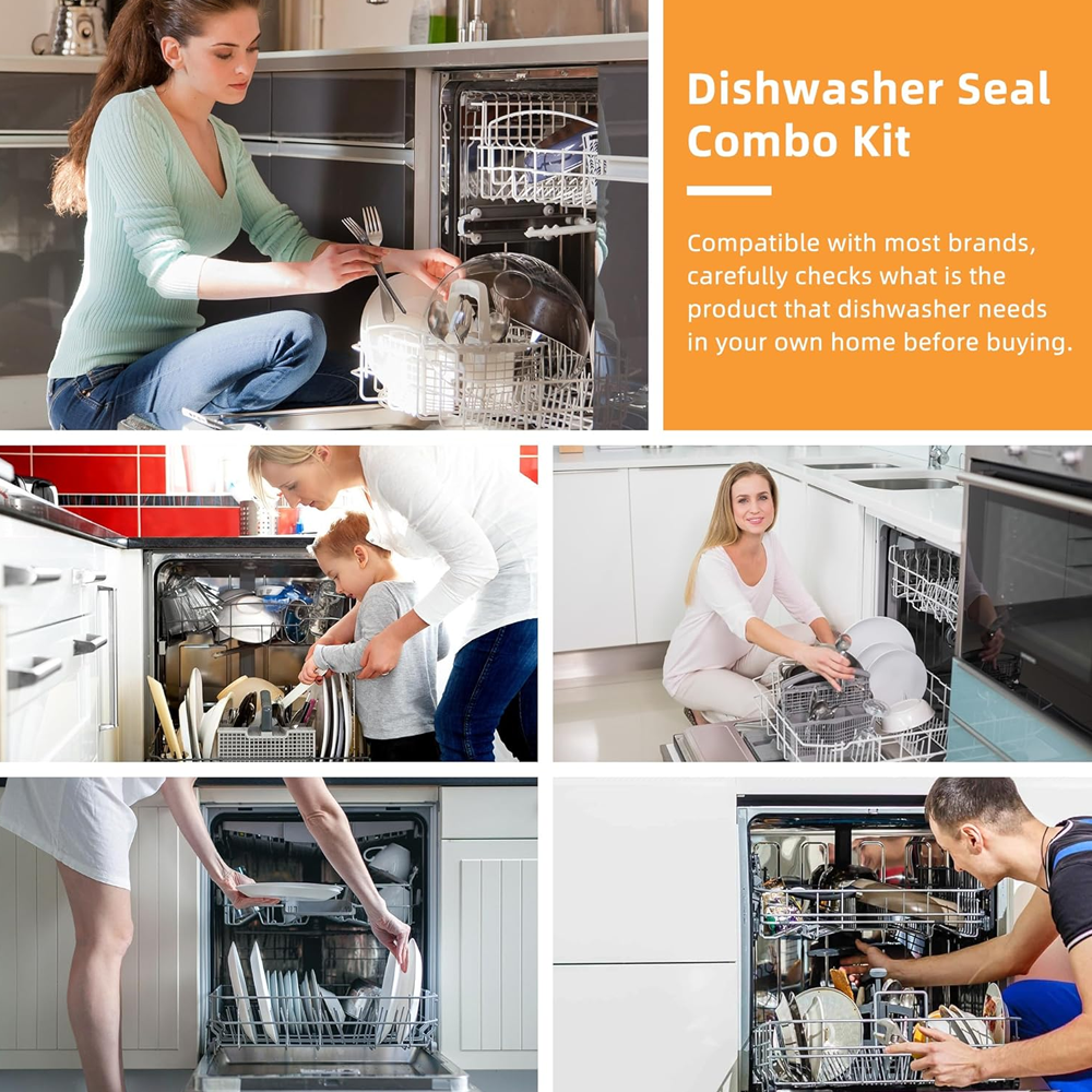 Dishwasher Door Gasket Seal WD08X10057 WD8X227 WD8X228 for GE Kenmore ...