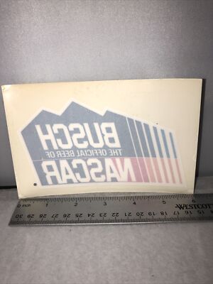 Vintage 1991 Busch The Official Beer Of NASCAR Window Sticker / Decal ...