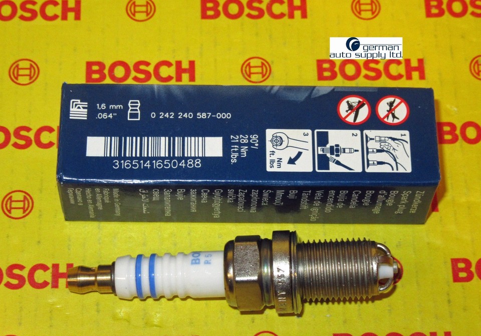 Porsche, Audi - Volkswagen 6 Piece Spark Plug Set - BOSCH - 0242240587 ...