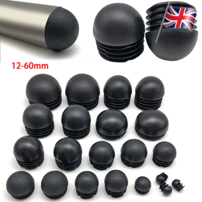 Domed-Round-Plastic-Black-Blanking-End-Cap-Caps-Tube-Pipe-Inserts UK | eBay UK