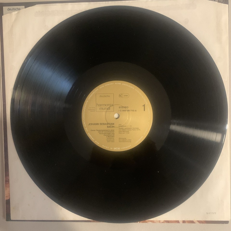 Gustav Leonhardt, LP, Germany Press, NM, Goldberg Variationen, Bach ...