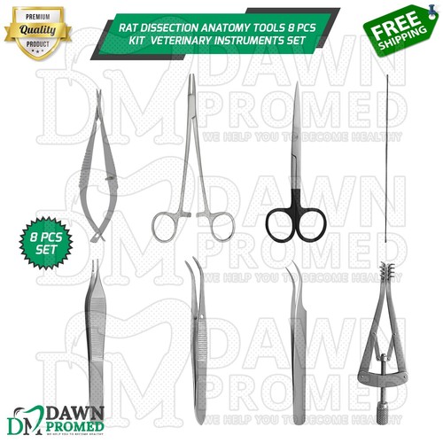 Rat Dissection Anatomy Tools 8 Pcs Kit Veterinary Instruments Set ...