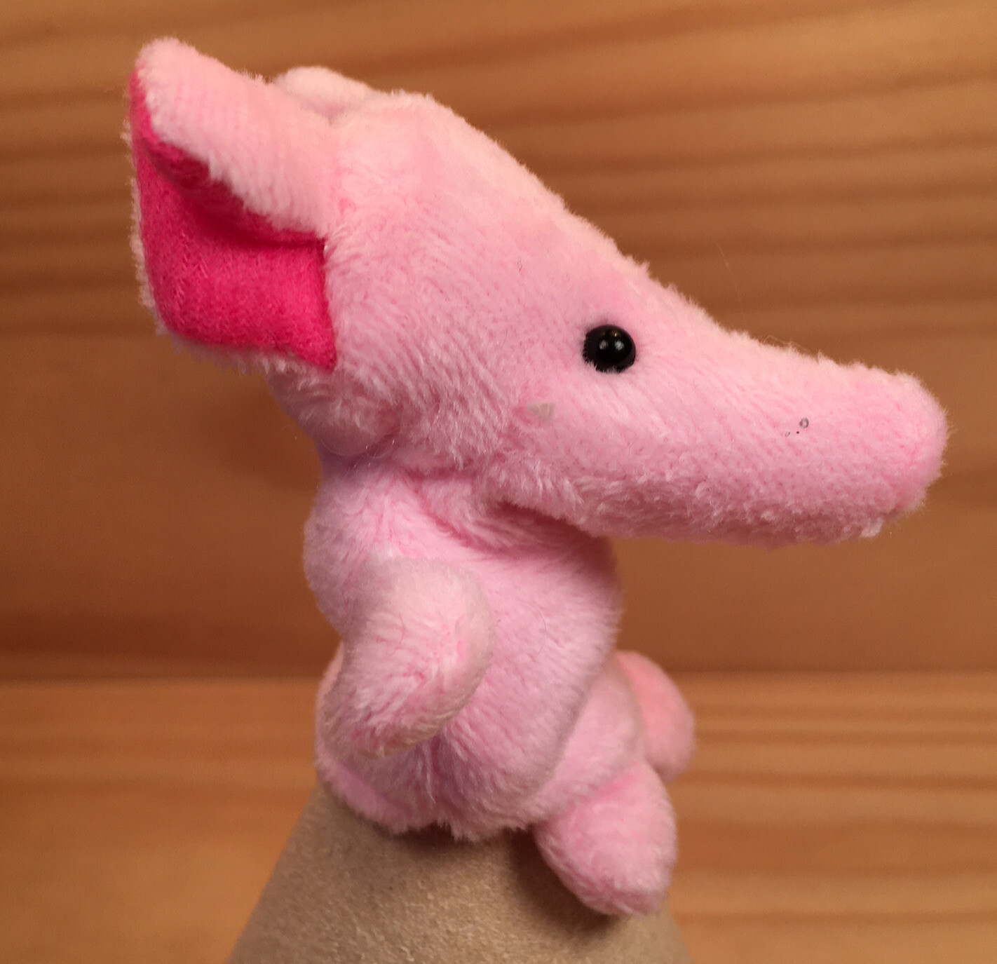 ELLIE ELEPHANT “Pink” Beautiful Mini Kids Finger Puppet Animal Pretend ...