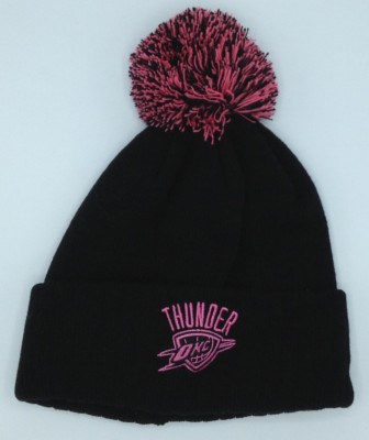 NBA Oklahoma City Thunder Adidas Cuffed Pom Winter Knit Hat Cap Beanie ...