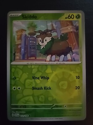 Pokémon Paldea Evolved Skiddo Reverse Holo Common Card 011/198 NM | eBay