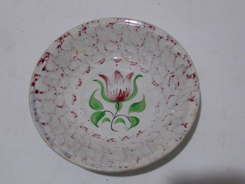 2 Antique Spatterware Bowls Tulip Pattern 19th c. Staffordshire | eBay
