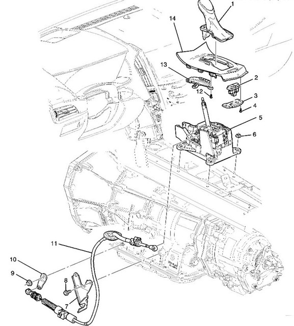 Genuine GM Automatic Transmission Shift Control Cable 2013-2014 ...