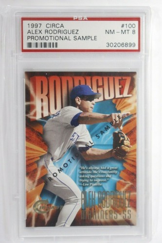 1997 Circa Alex Rodriguez #100 Promotional Promo Sample PSA 8 NM-MT | eBay