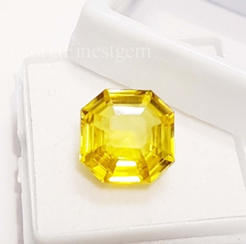 AAA Flawless Ceylon 10 Ct Yellow Sapphire Octagon Shape Loose Gemstone ...