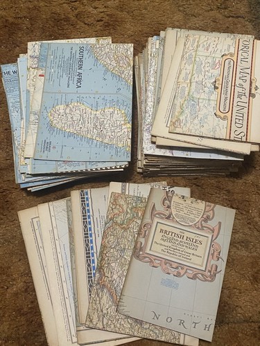 LARGE LOT of 101 VTG National Geographic Maps From 40s(8) 50s(41) 60s ...