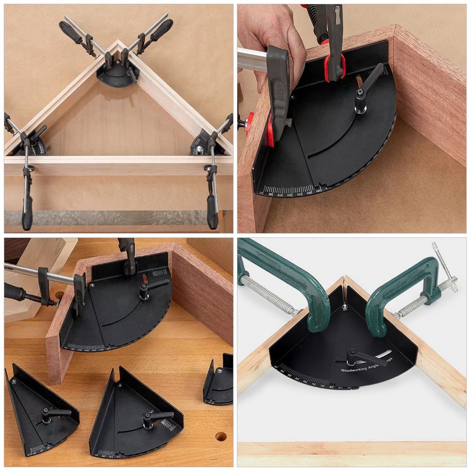 Corner Clamps Woodworking Right Angle Edge Leveling Tool Protractor ...